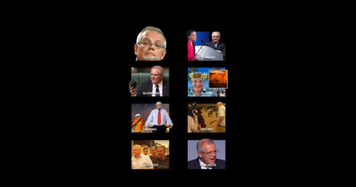 Eight Stages of Scomo (colour) - Scomo - T-Shirt | TeePublic