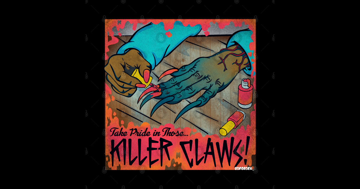 Killer Claws - Popart - Sticker | TeePublic