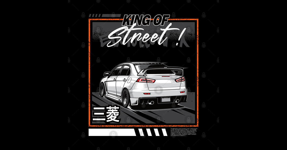 Mitsubishi Evo X - Mitsubishi Evo - Sticker | TeePublic