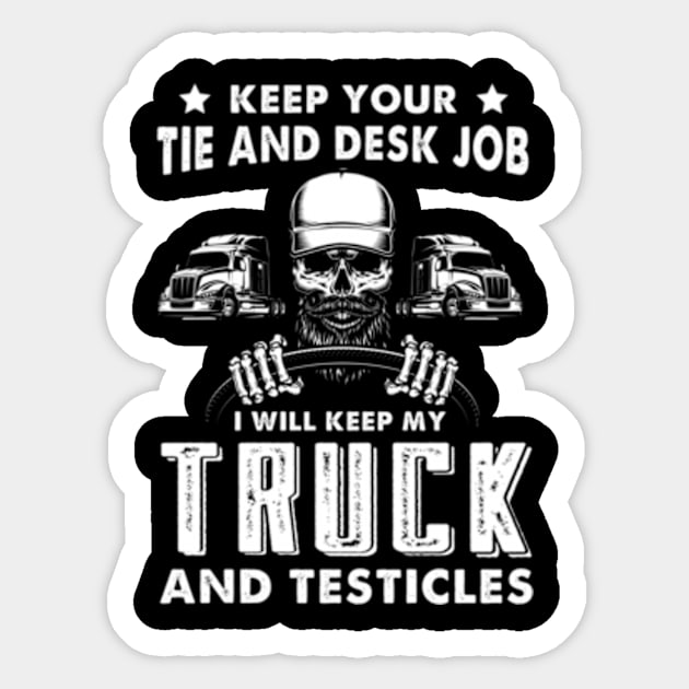 Trucker Big Rig Trucker Semi-Trailer Truck Driver - Big Rig - Sticker ...