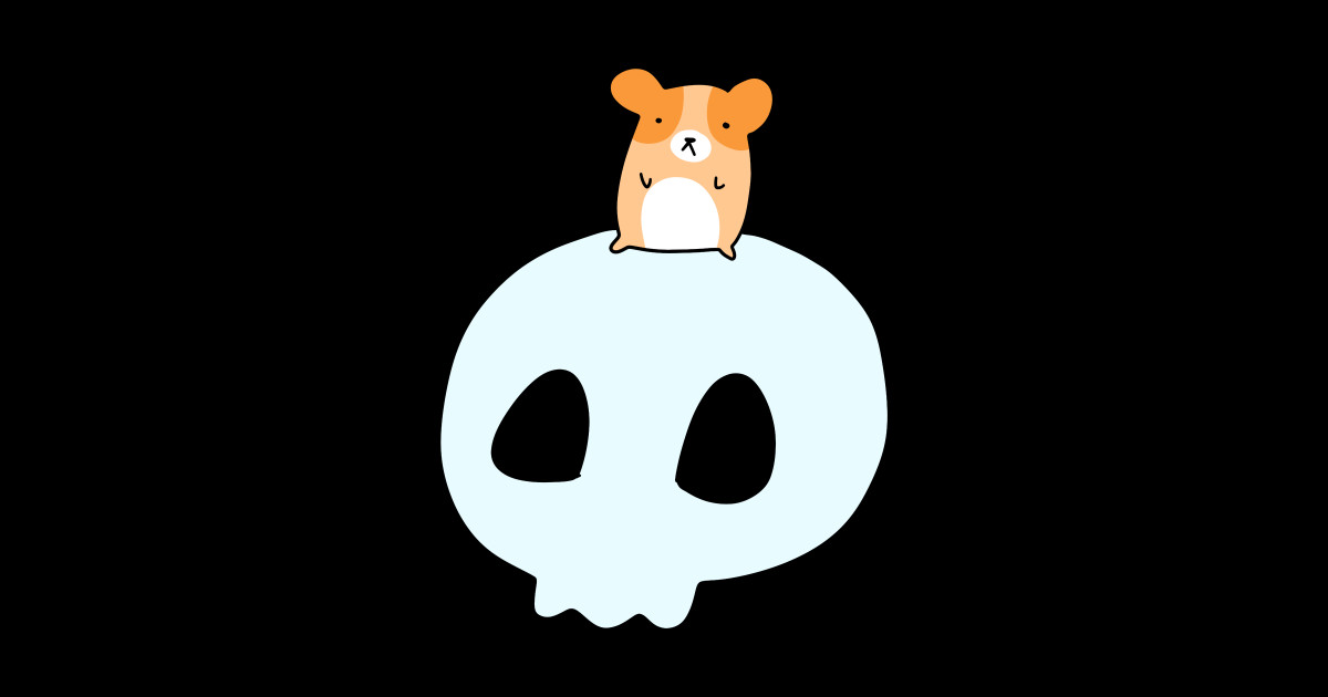 Hamster and Skull - Hamster - Sticker | TeePublic