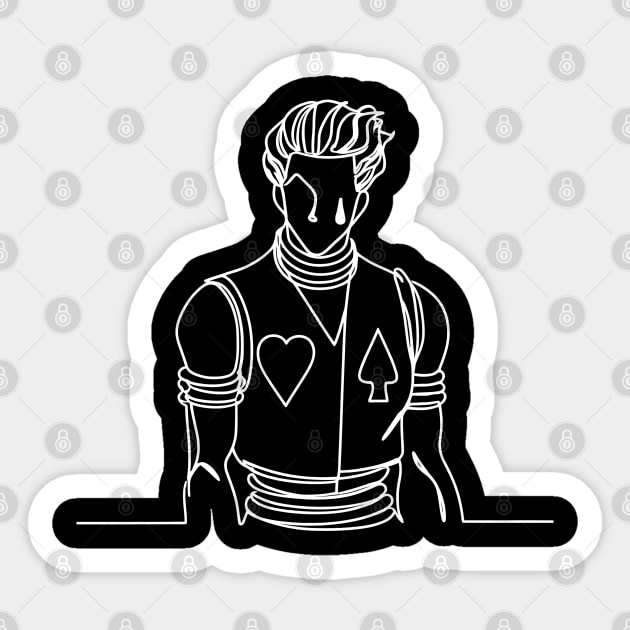 Hisoka Line Art - Hisoka - Sticker | TeePublic