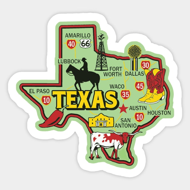 Texas State Outline - Texas - Sticker | TeePublic