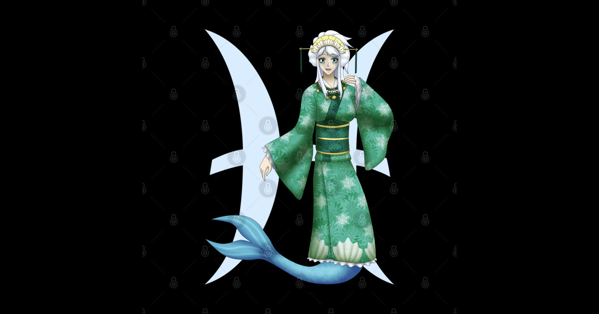 Mermaid Princess Pisces Horoscope - Mermaid Princess - Sticker | TeePublic