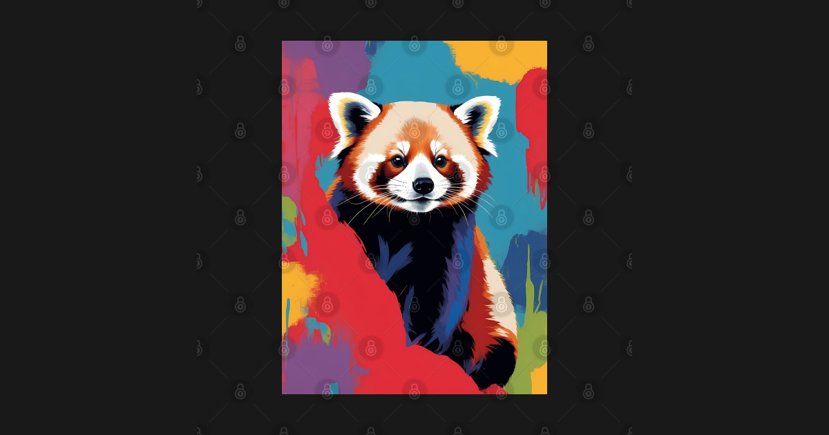 Red Panda, Pop-Art Style - Red Panda - T-Shirt | TeePublic
