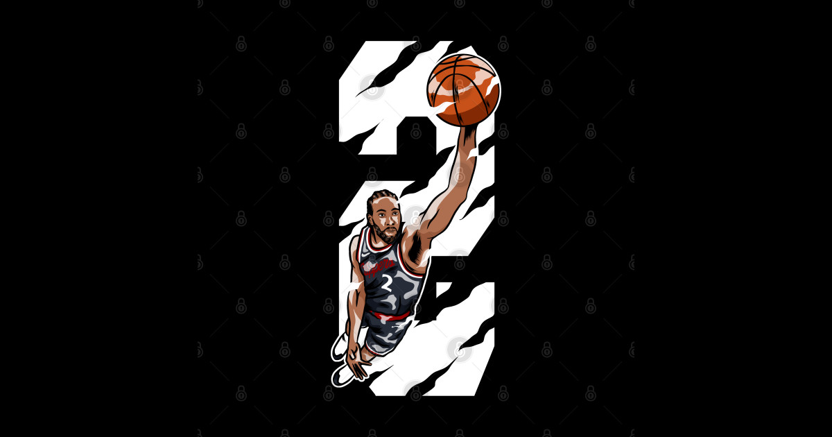 Kawhi Leonard #2 Dunk View Cartoon - Kawhi Leonard - Sticker | TeePublic