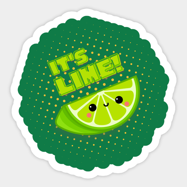 It's Lime! - Lime - Sticker | TeePublic