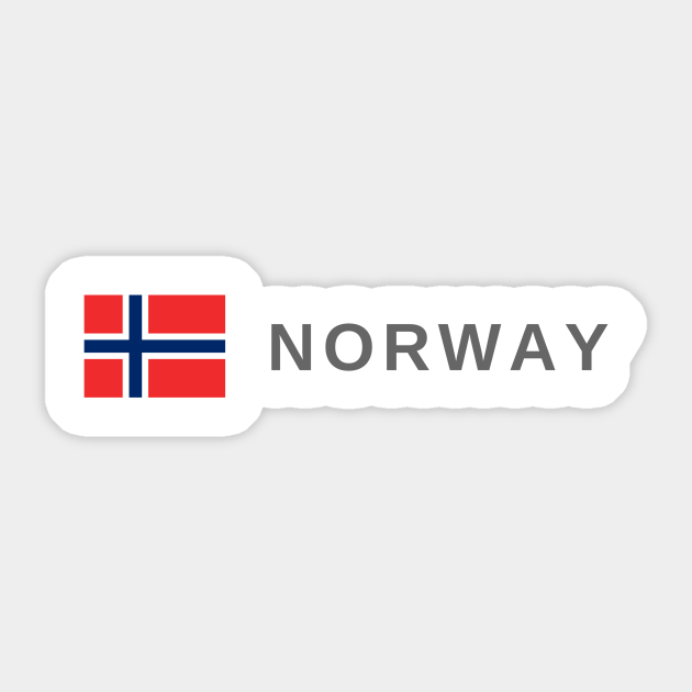 Norway flag - Norway - Sticker | TeePublic