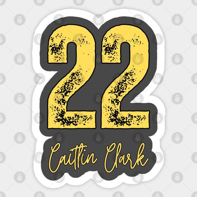 22 CAITLIN CLARK - Caitlin Clark 22 - Sticker | TeePublic