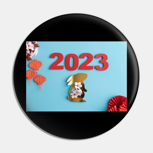 Chinese New Year - Origami Rabbit - Rabbit Lover Gift - Pin | TeePublic