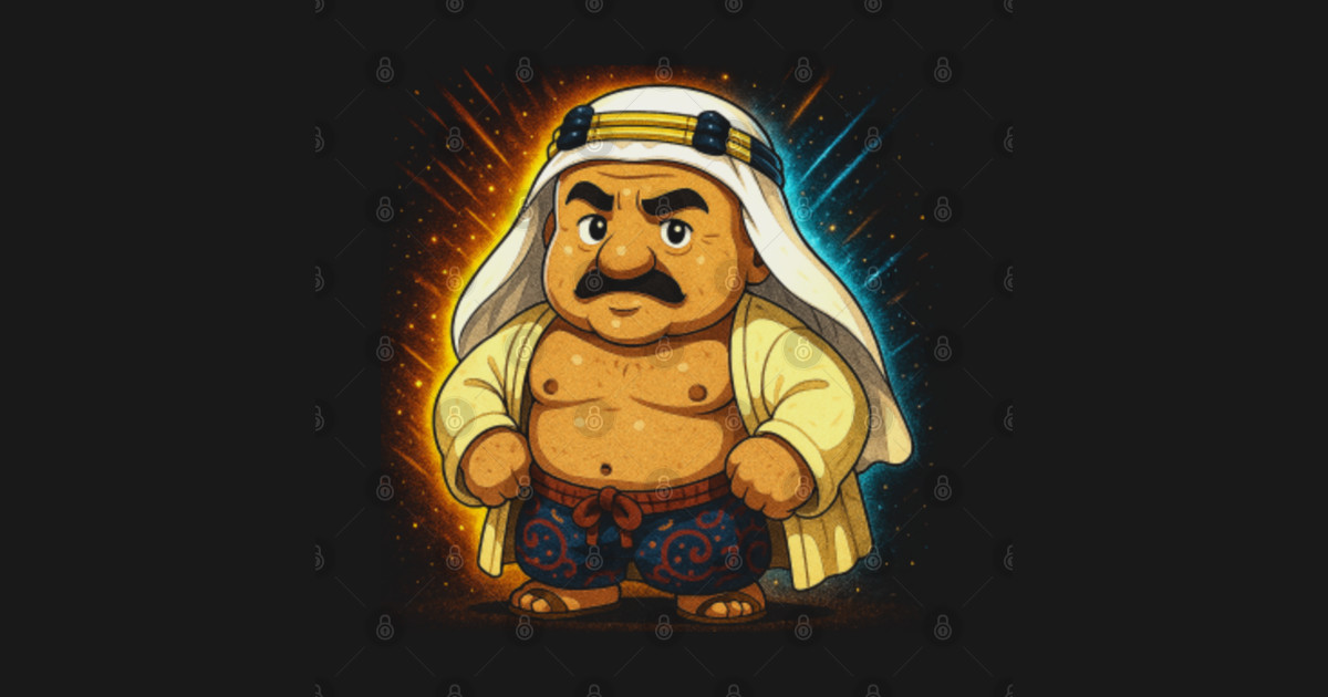 The Iron Sheik Wrestling Chibi Version - Iron Sheik - T-Shirt | TeePublic