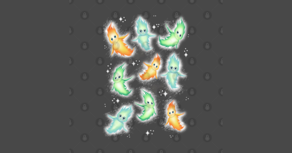 Colourful sprites - Will A The Wisp - T-Shirt | TeePublic