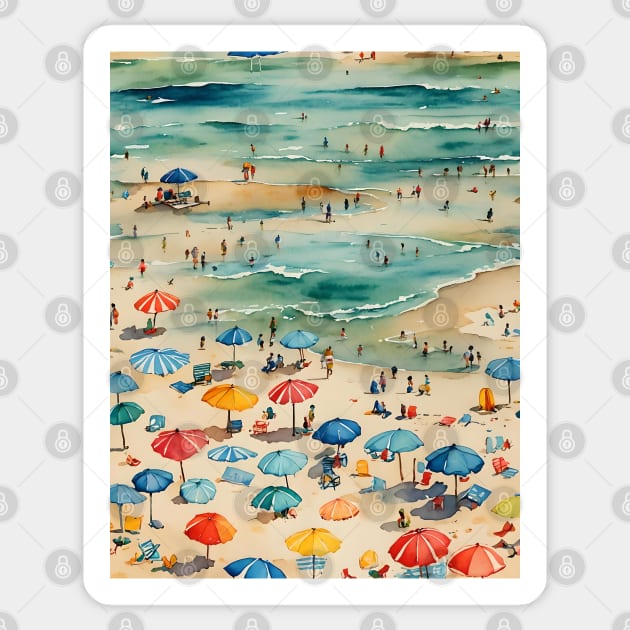 A Day at the Beach - Beach Day - Sticker | TeePublic