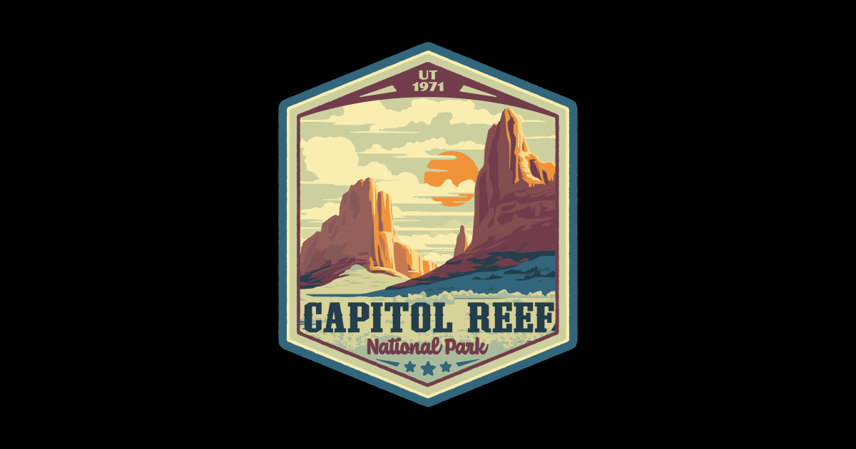 Capitol Reef National Park - Capitol Reef National Park - Sticker ...
