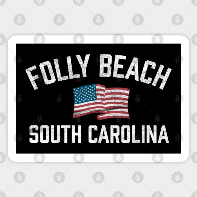 Folly Beach South Carolina - USA Flag - Folly Beach - Sticker | TeePublic