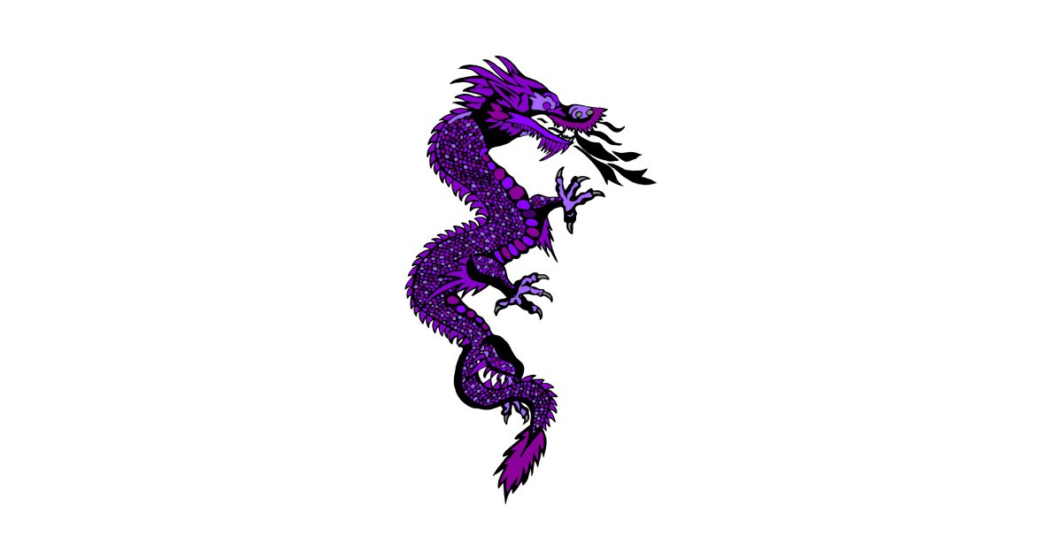 Purple Chinese Dragon design - Purple Dragon - T-Shirt | TeePublic