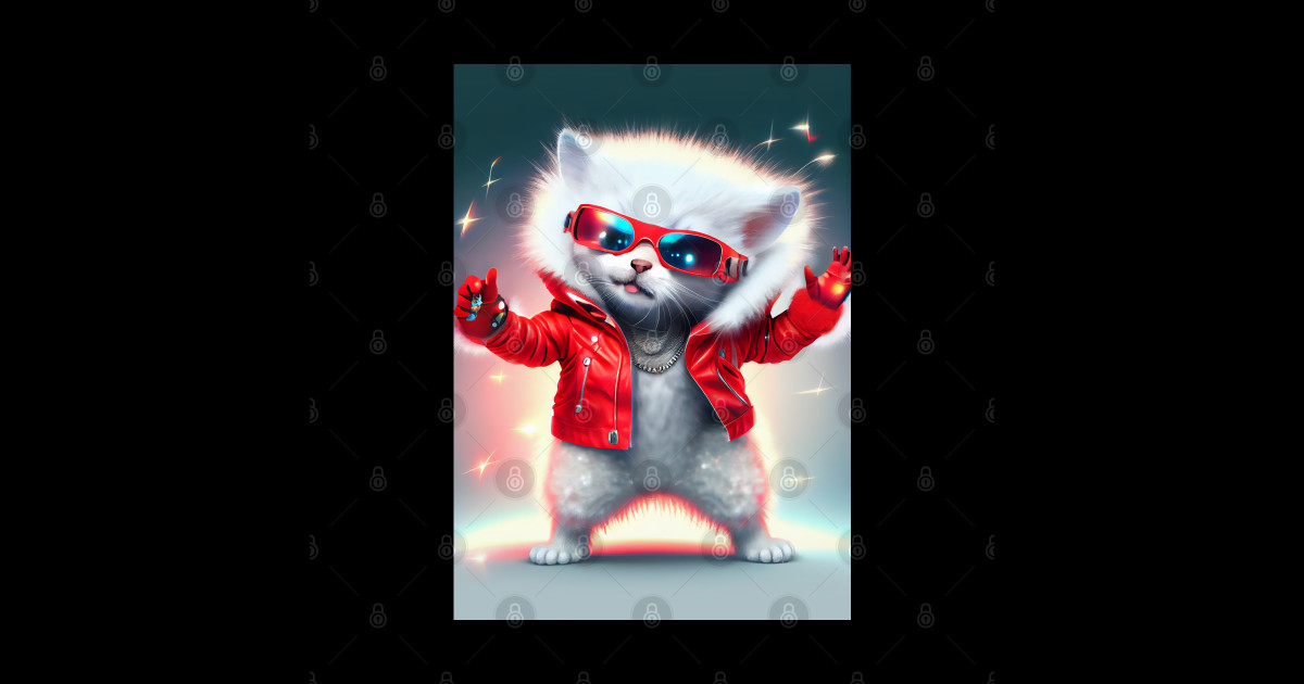 Cute Cosmic Cat - Anime Art design - Cute Cat - Sticker | TeePublic