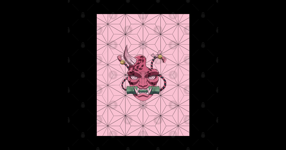Nezuko Oni Mask (Wall Art Design) - Nezuko - Posters and Art Prints ...