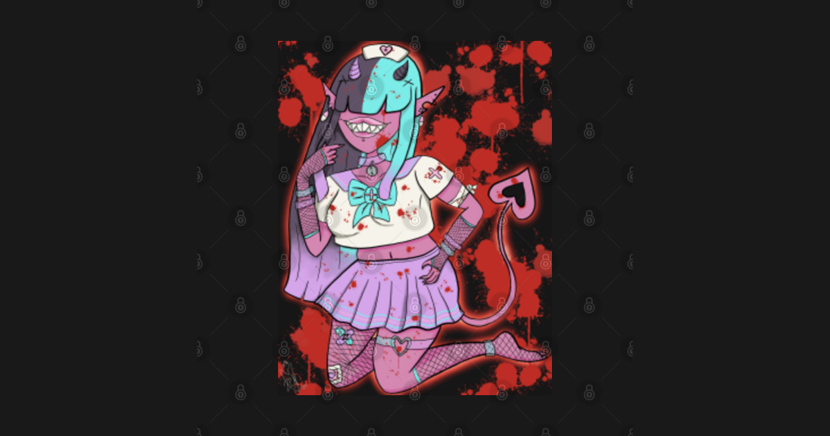 Menhera Monster Bloody Version - Monster - T-Shirt | TeePublic