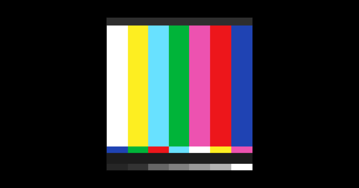 Tv Test Pattern Color Bar Graphic - Tv - Sticker | TeePublic