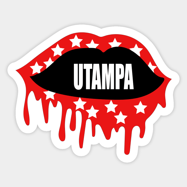 utampa lips with stars - Utampa - Sticker | TeePublic