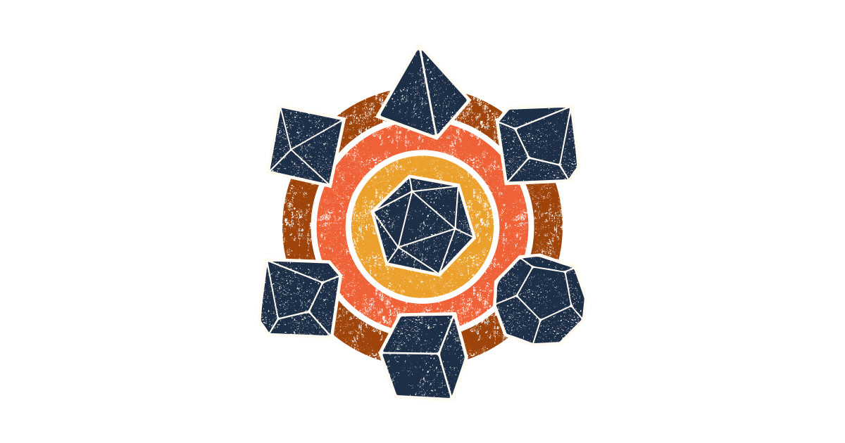 Retro 80s Distressed RPG Dice - Dnd Dice - T-Shirt | TeePublic