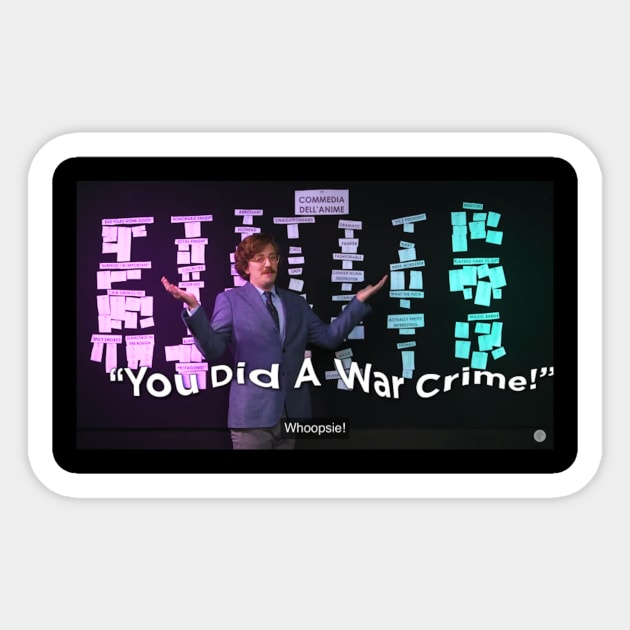 BDG War Crimes - Brian David Gilbert - Sticker | TeePublic