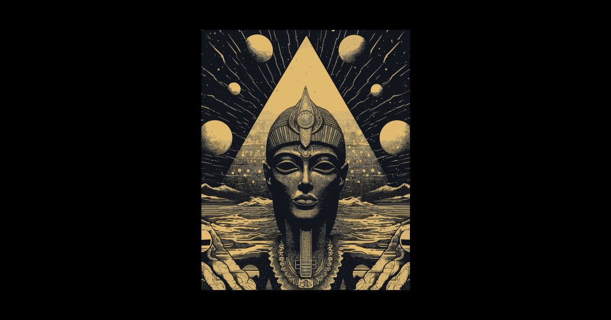 Egyptian Ancient Alien God Illustration - Ancient Aliens Theory ...