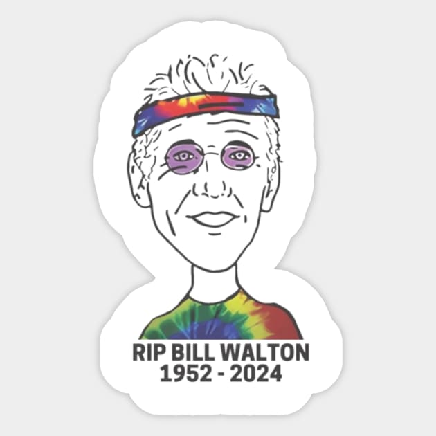 RIP Bill Walton - Bill Walton - Sticker | TeePublic