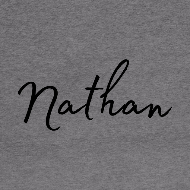 Nathan Name Calligraphy - Nathan - Hoodie | TeePublic