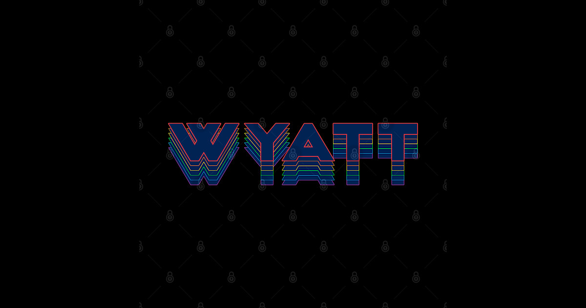 Wyatt Rainbow Pattern - Wyatt - Sticker | TeePublic