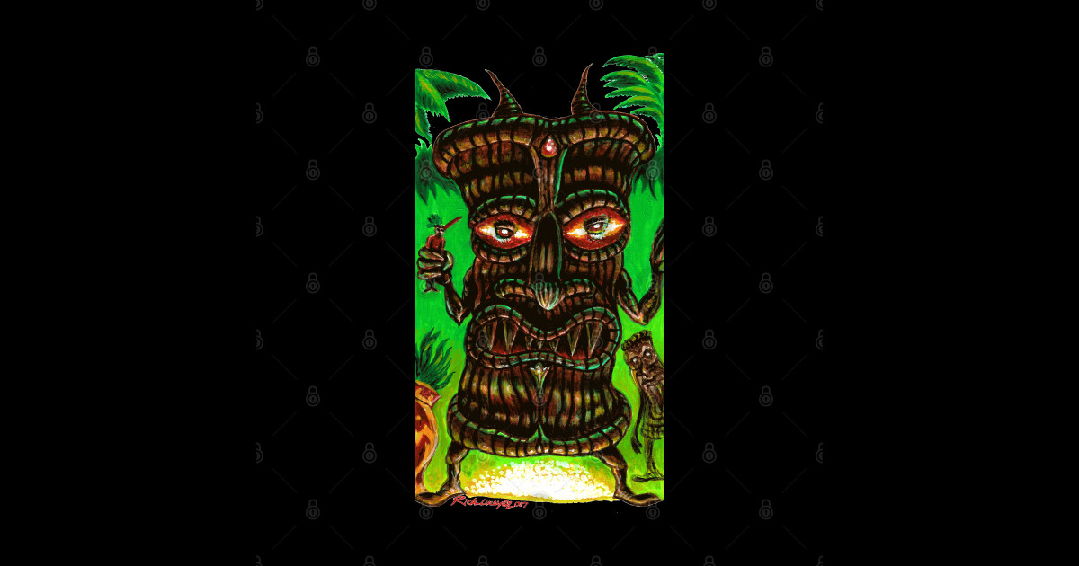 Tiki Doom - Tiki Culture - Sticker | TeePublic