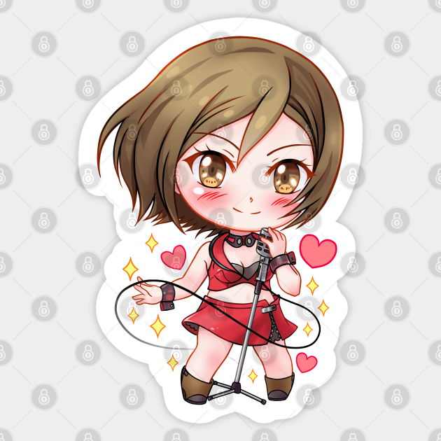 V3 Red Virtual Idol ! - Meiko Vocaloid - Sticker | TeePublic