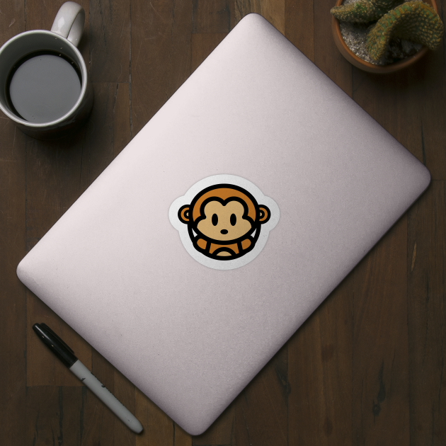 Momo Monkey Bambu Brand Banana Wukong - Monkey - Sticker | TeePublic