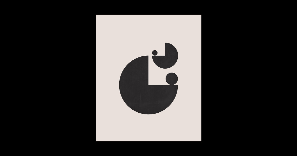 Mid-century modern Half circle - Mid Century Modern Art - Sticker ...