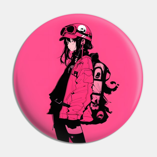 Manga Pink Anime Girl in Shonen Japanese Aesthetic - Manga Girl - Pin ...