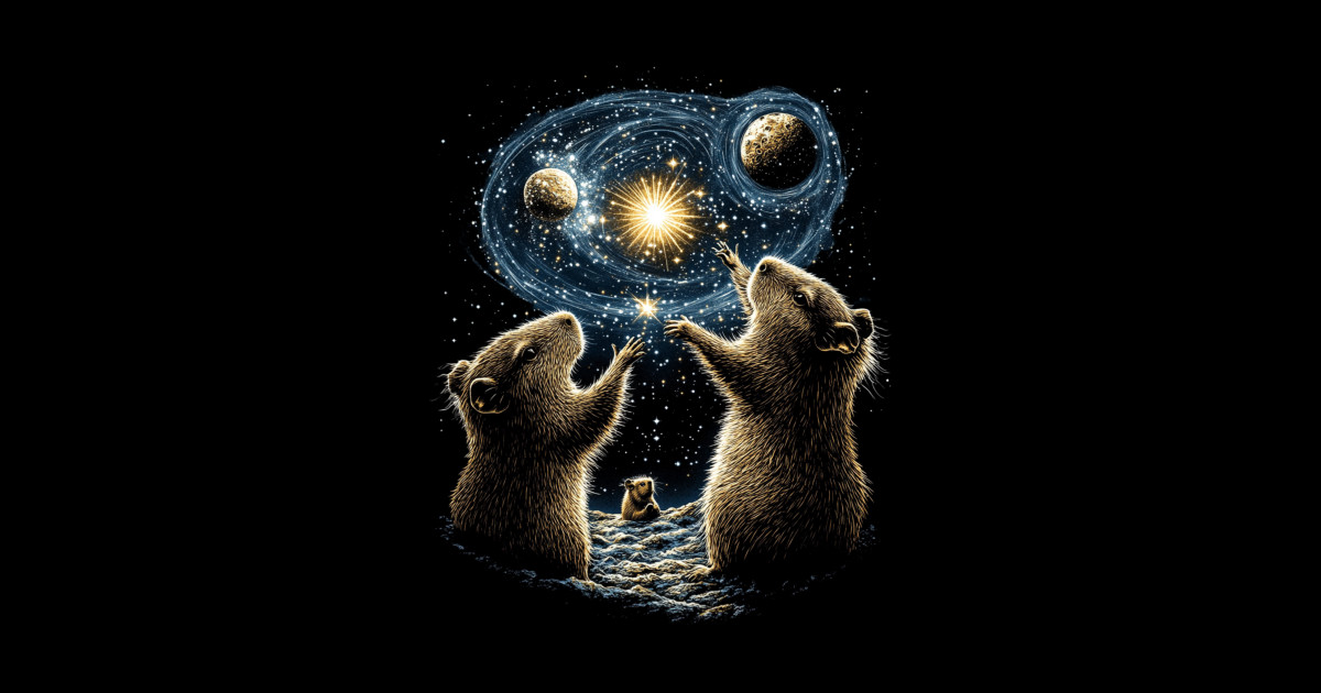 Space Capybaras - Capybara - Sticker | TeePublic