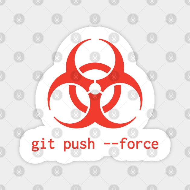 Daredevil Programmer Design: Biohazard Symbol & git push --force - Programmer - Magnet | TeePublic