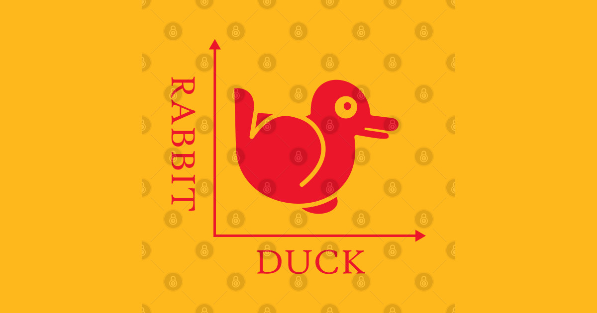 Duck Rabbit Illusion - Duck Rabbit Illusion - T-Shirt | TeePublic