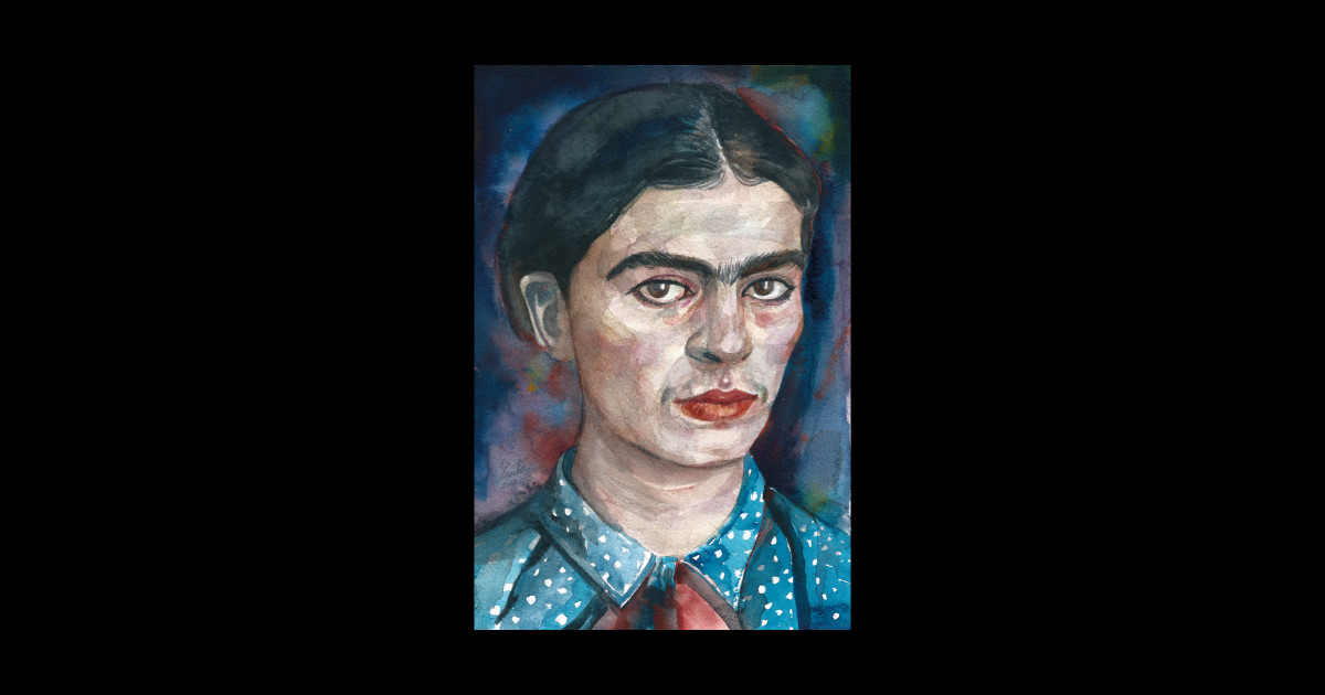 FRIDA KAHLO - watercolor portrait .2 - Frida - Sticker | TeePublic