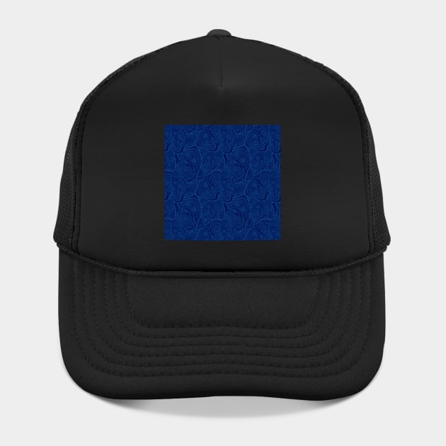 Topographic Map Pattern Blue Version - Map Pattern - Hat | TeePublic