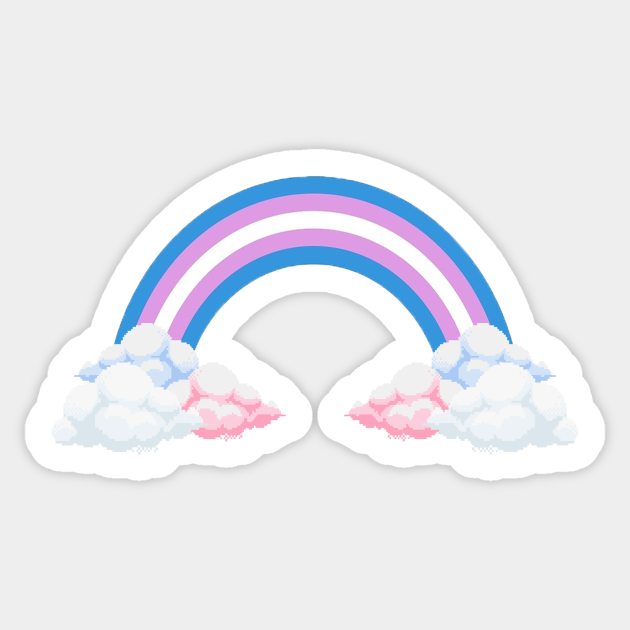 Trans Rainbow - Trans - Sticker | TeePublic