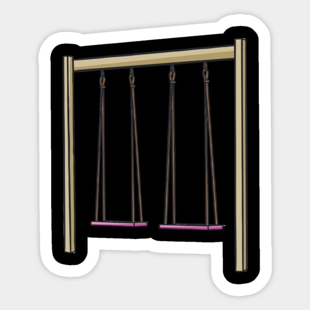 Swings Playground Park Swing - Playground - Sticker | TeePublic