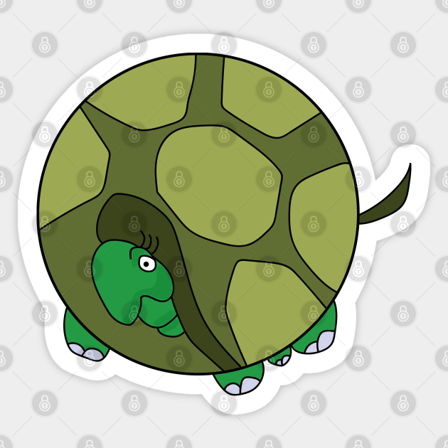 Cute Chubby Turtle - Cute Animals Gift - Sticker | TeePublic
