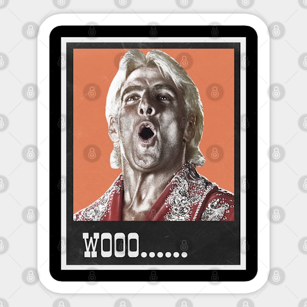 Vintage - ric flair - woo #74 - Wooo - Sticker | TeePublic