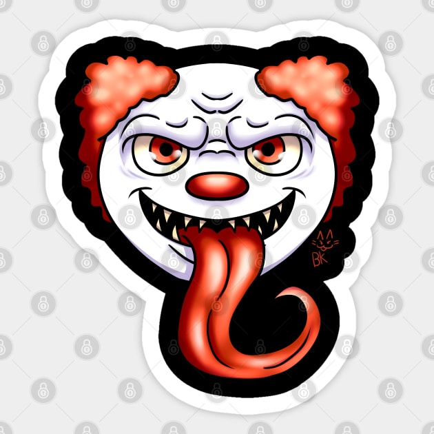 Creepy Smiley Face Clown - Creepy Smiley Face Clown - Sticker | TeePublic