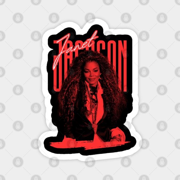 Janet jackson//original retro fan design - Janet Jackson - Magnet ...
