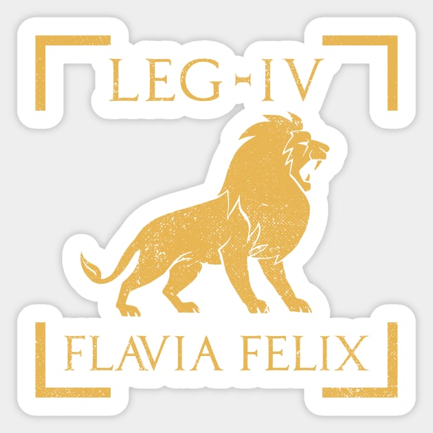 Legio IV Flavia Felix Lion Emblem Roman Legion - Vexillum - Sticker ...