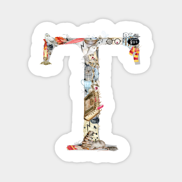 Magical letter T, Monogram,Custom Letter Print, Initials - Initial T ...