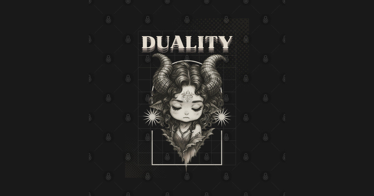 Duality – Dark & Light Fantasy Spirit - Chibi Character - T-Shirt ...
